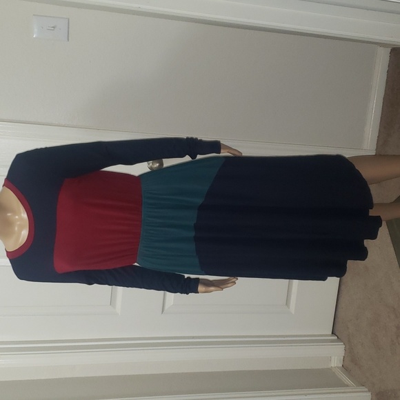 Reborn J | Dresses | Reborn J M Colorblock Stripe Pocket Midi Dress ...